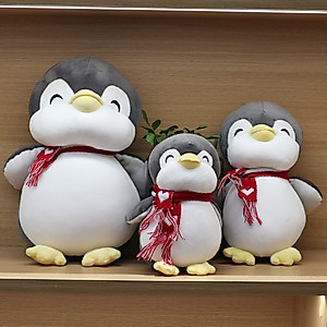 Selexa Pingy 12 inch Cute Gray Penguin Stuffed Animal; Plushie Bedtime Toy; Penguins Plush Toys for Valentines Day, Easter, Christmas; Plushies Gifts for Adults, Kids (Boys, Girls), Toddlers (3yrs+)