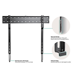 ynVISION.DESIGN Ultra Slim Design TV Wall Mount Bracket for OLED TVs | Compatible with LG and Samsung OLED TVs | 43" - 80" (43"-80", Pack of 1)