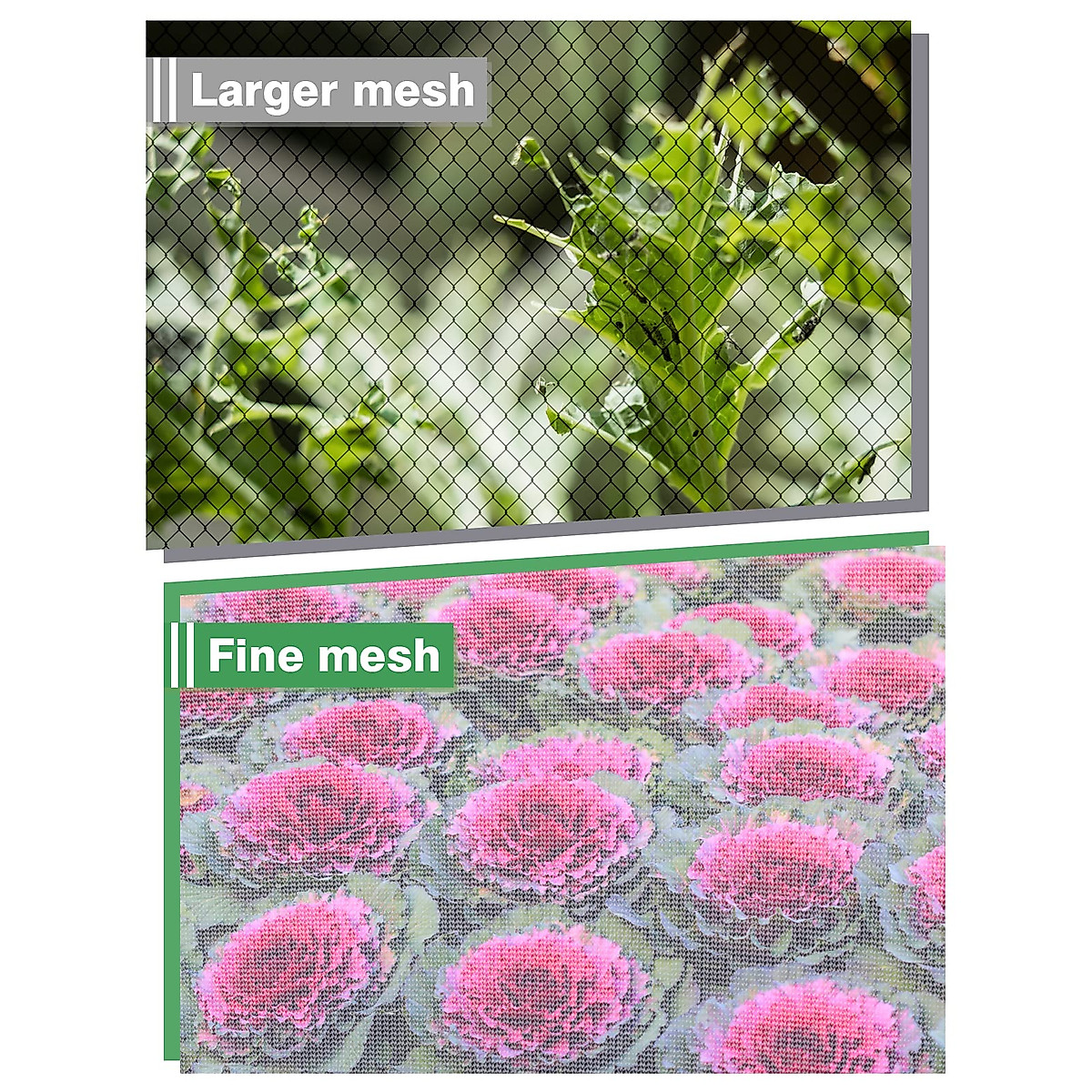 Upgraded Garden Netting - 3.3 × 3.3 × 1.65 FT Plant Covers Net for Square Raised Garden Bed, Ultra Fine Garden Mesh Netting Protection from Bird Pest Barrier Net Row Cover for Plant Fruit Vegetable