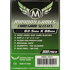 Mayday Game Card Sleeves 2 1/2" X 3 1/2" (100 Pack)