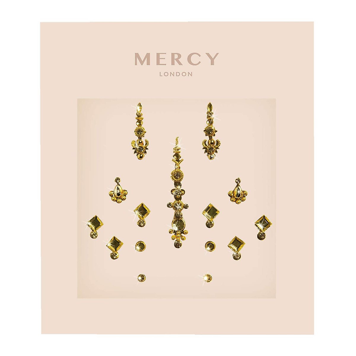 Gigi Gold Bindi ✮ Crystal Indian Bindi Face Jewels Gold Multi Packet