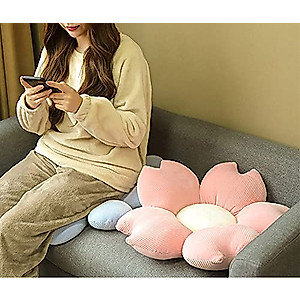 Mozacona Sakura Soft Plush Throw Pillow Flower Pillow Plush Cushion
