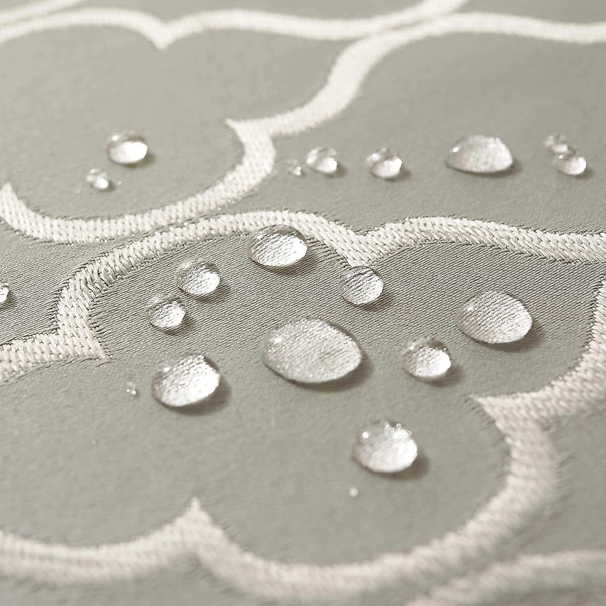 Jacquard Tablecloth Flower Pattern Polyester Table Cloth Spill Proof Dust-Proof Wrinkle Resistant Table Cover for Kitchen Dining Tabletop Decoration (Rectangle/Oblong, 52" x 70" (4-6 Seats),Gray)