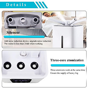 JIAWANSHUN Industrial Humidifier Commercial Humidifier 1350ml/h 1200sq.ft Large Home Humidifier Whole House Humidifier 3.4Gallons for Living Room Bedroom Office Mushroon Base 110-220V