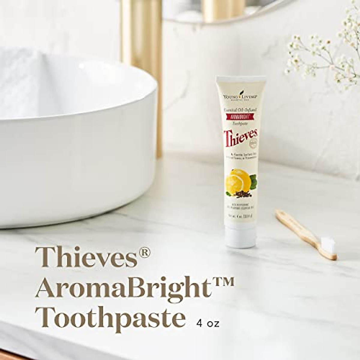 Thieves AromaBright Toothpaste by Young Living, 4 Ounces