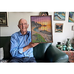 LWZAYS 4 Pack Cross Stitch Kits-Stamped Cross Stitch Kits for Adults Landscape Counted DIY Embroidery Needlepoint Kits Home Decor 12x16inch