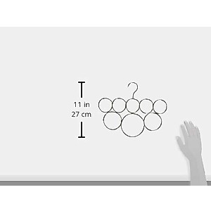 iDesign Classico Metal 8-Loop Scarf Hanger, No Snag Closet Organization Storage Holder for Scarves, Men's Ties, Women's Shawls, Pashminas, Belts, Accessories, Clothes, 13.13" x .5" x 1.25", Chrome