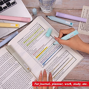 WRITECH Pastel Highlighters - Smooth, No-Bleed Markers for Study & Art