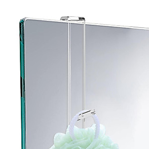 Shower Hook, Acrylic Shower Towel Hook Over Door Hooks for Bathroom Shower Door Hook for Frameless Glass Shower Door No Drilling Required Shower Accessories for Hanging Bath Towels,Clothes