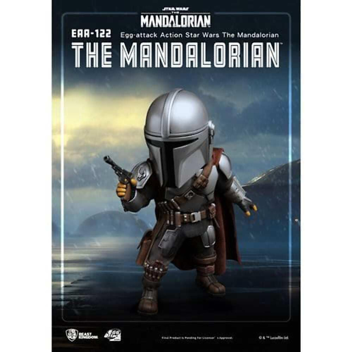 Beast Kingdom Star Wars: The Mandalorian: The Mandalorian EAA-122 Egg Attack Action Figure, Multicolor