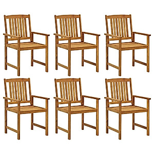 AJSEOYBS Patio Chairs with Cushions,Oversized Wooden Rocking Chair,All Weather Resistant Porch Rocker Suitable for Backyard, Porch, Balcony, Poolside 6 Pcs Solid Acacia Wood