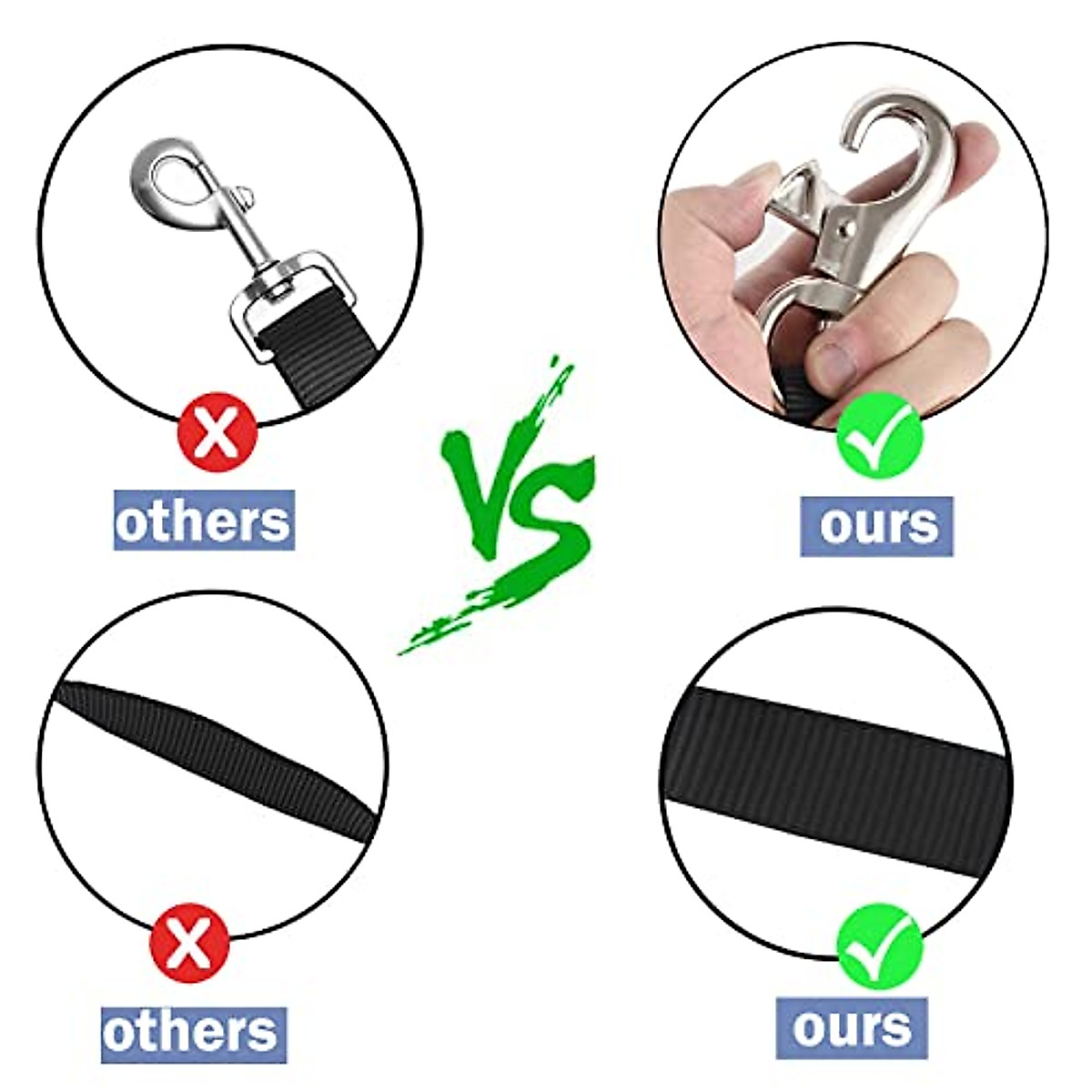 Trailer Tie for Horse Haulage, Cross tie with Adjustable Nylon Straps with Panic Snap and Bull Snap Fixed Eye Equestrian Equipment Black, Aadjustable from 28" to 46"