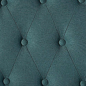 GDFStudio Izaak Tufted Back Fabric Recliner Chair (Dark Teal)
