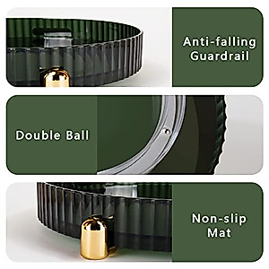 ROWNYEON 360 Rotating Makeup Organizer 1 Tier skincare organizers Bathroom Organizer Perfume Organizer Spinning Cosmetics Organizer for Vanity，Cabinets, Pantry, Fridge, Kitchen