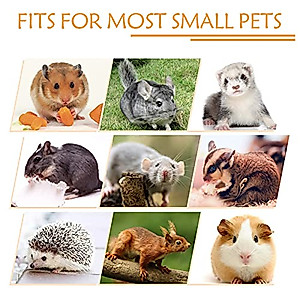 LEFTSTARER Guinea Pig Ferret Rat Hammock Toy Small Animal Cage Accessories Hideout Tunnel & Bunkbed Hammock for Rat Ferret Guinea Pig Hamster Sugar Glider Chinchilla (Heart-Brown)