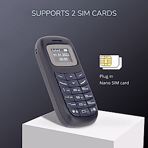 Seniors Cell Phone, Big Buttons Volume Unlocked Simple Mobile Phone, Dual Card Mini Backup Mobile Phone with Low Radiation Rate, 2G Network (Blue)