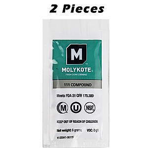 Kinetic Wares HHRING Fits GXWH40L, GNWH38S, GXWH30C, GXWH35F, GNWH38F (6 Pack) with Dow Molykote 111 O-Ring Lubricant and Scratch Free O-Ring Pick Tool