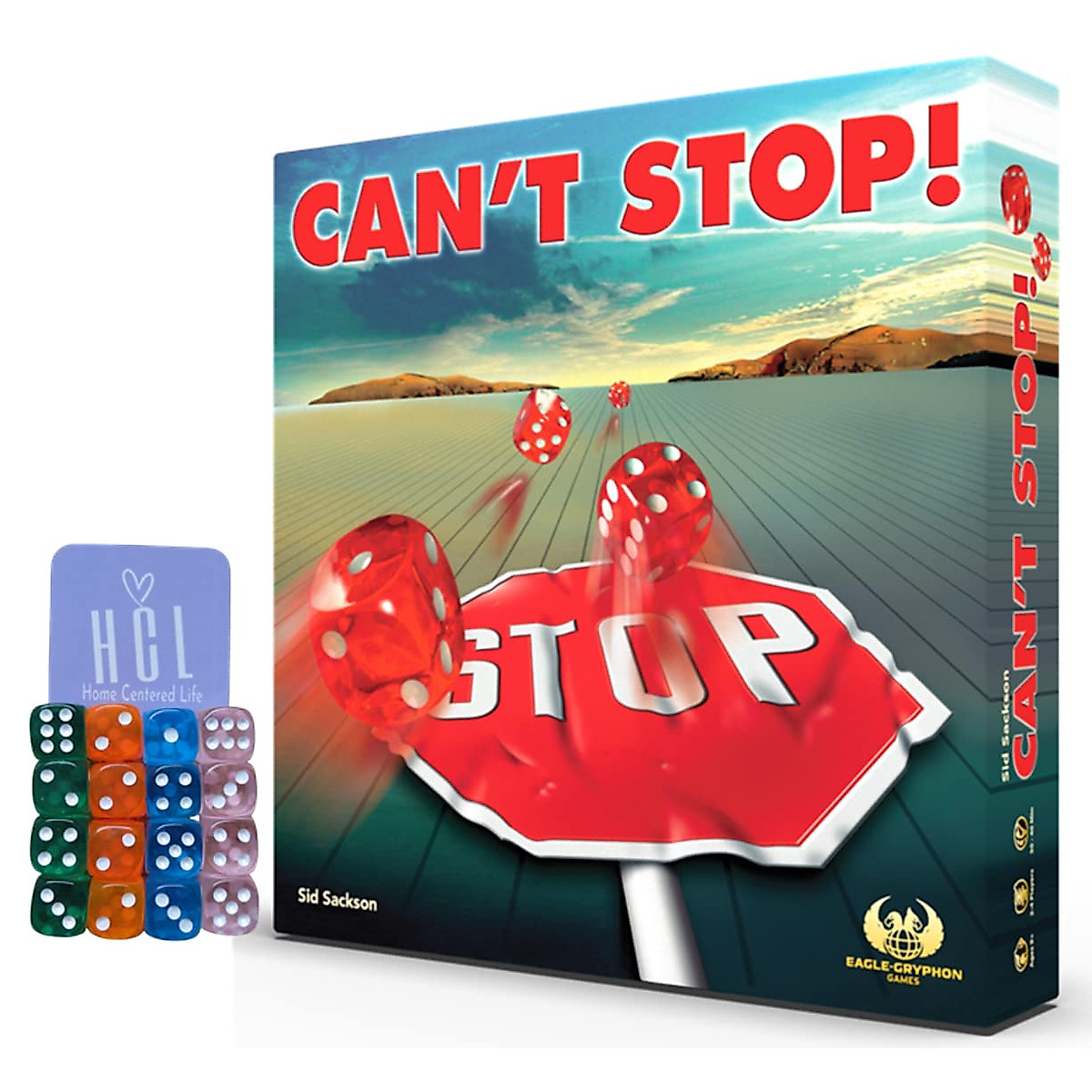 Can't Stop, Family Board Game, Fun for Kids, Teens, and Adults Bundled with Three Extra Sets of Dice (Eagle-Gryphon 2021 Edition)