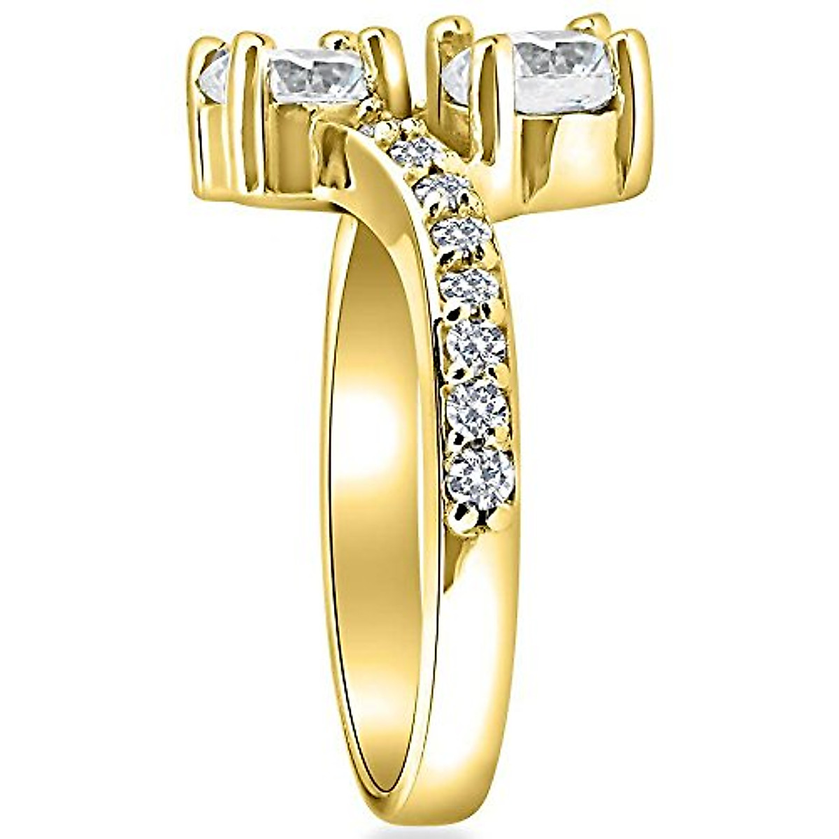 P3 POMPEII3 1 Carat Forever Us 2 Stone Diamond Ring 10K Yellow Gold - Size 7