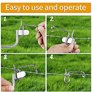20 Pack Fence Wire Tensioning Tool for Turnbuckles Barb Wire Tensioner with 304 Stainless Steel Fast Tightening Wire Fence