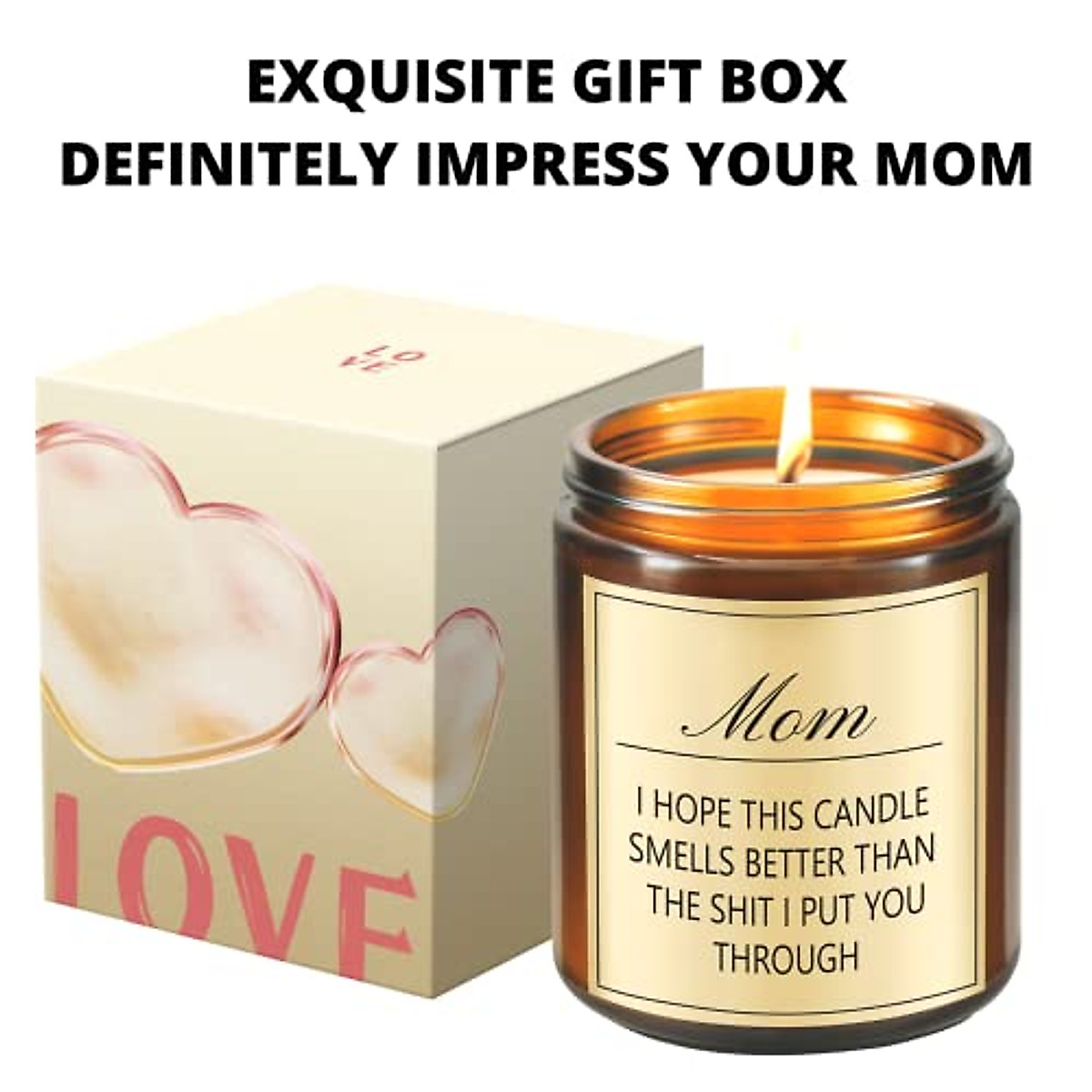 Mothers Day Gifts - Candles Gifts for Mom from Daughter Son, Birthday Gifts for Mom from Daughter, Mom Gifts, Mom Birthday Gifts, Lavender Scented Candle