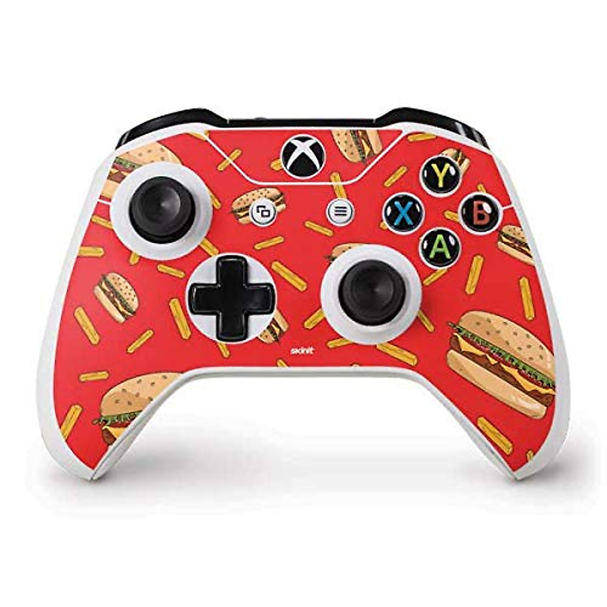 Skinit Decal Gaming Skin Compatible with Xbox One S Controller - Originally Designed Burgers and Fries Design