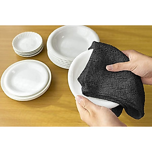 DecorRack 100% Cotton Kitchen Towels, 15" x 25" Absorbent Dish Towels [Premium Quality 400 GSM] Monotone Set (Pack of 4)