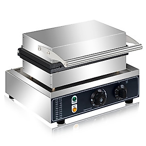 Commercial Corn Dog Waffle Maker 1600W Lolly stick waffle Maker 6 Slice Non-Stick Stainless Steel Corn Hot Dog Waffle Iron with Temp and Time Control, for Restaurant Bakery Snack Bar Family