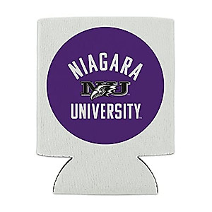 Niagara University Purple Eagles Logo Can Cooler - Drink Sleeve Hugger Collapsible Insulator - Beverage Insulated Holder