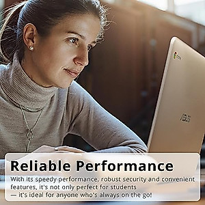 ASUS C423NA Chromebook 14" HD Laptop, Intel Celeron N3350 Processor, 8GB RAM, 64GB eMMC Flash Memory, Intel HD Graphics, HD Webcam, Stereo Speakers, Chrome OS, Silver (Renewed)