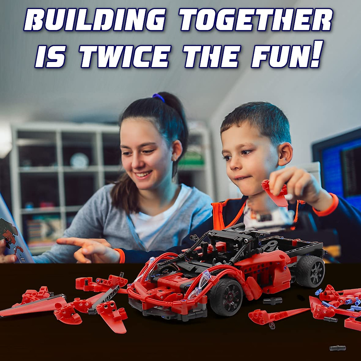 WISEPLAY Stem Projects for Kids Ages 8-12 Year - 380PCS RC Car Kits to Build - STEM Building Toys for Boys Age 8-12 - Model Car Kits to Build for Kids 9-12 - Great Building RC Car Gift for Your Kids