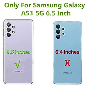 Tuokiou for Samsung Galaxy A53 5g Cases, Clear Protective Card Slot Case, Slim Fit Anti-Fall Soft TPU Wallet Case with Bumper,Cute Card Holder Pocket Case for Galaxy A53 6.5 inch (Black)