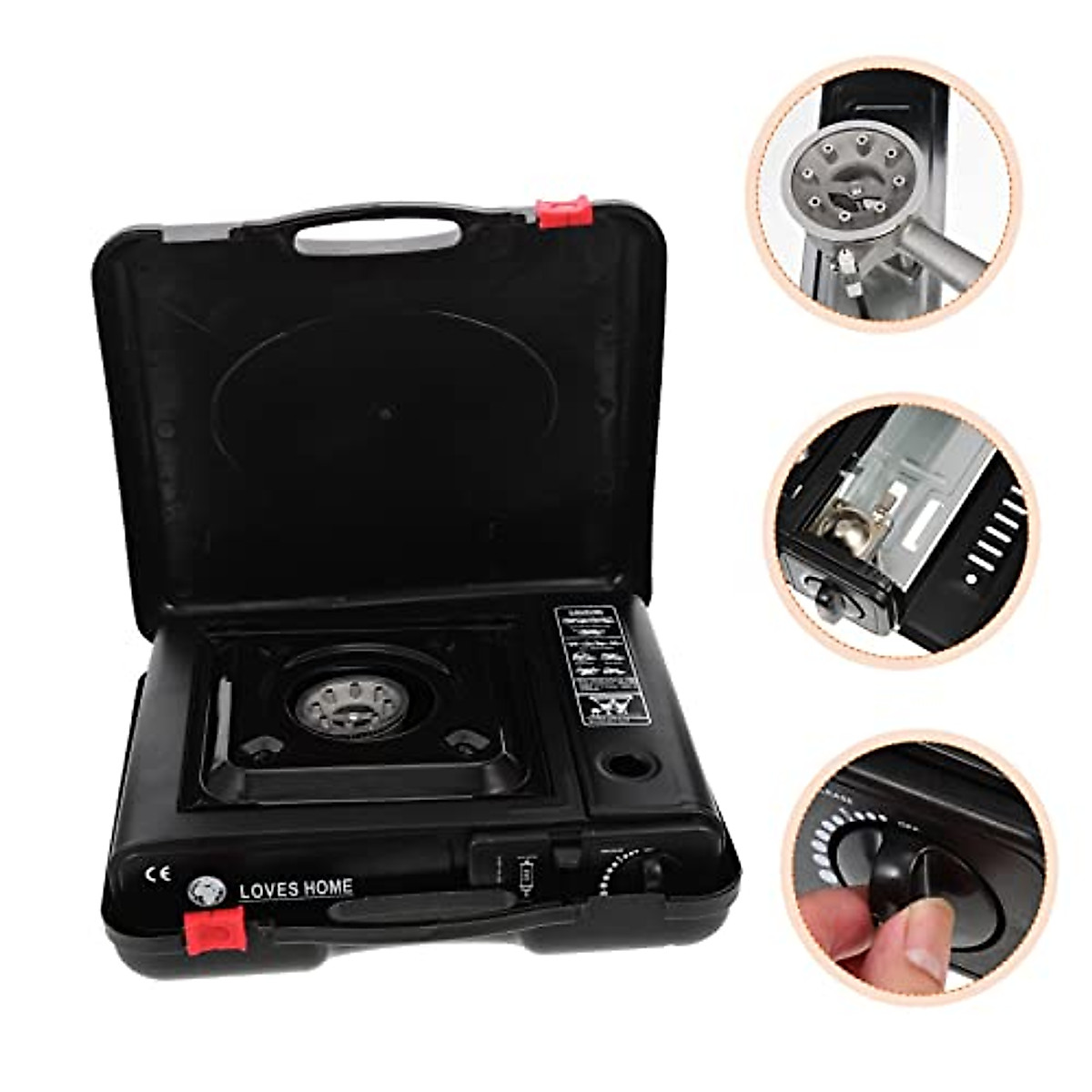 Toddmomy 1 Set Portable Cassette Furnace water bottle backpack griddle for gas grill portable gas burner fuel camp stove outdoor cookware tools backpack on foot abs travel Windproof stove