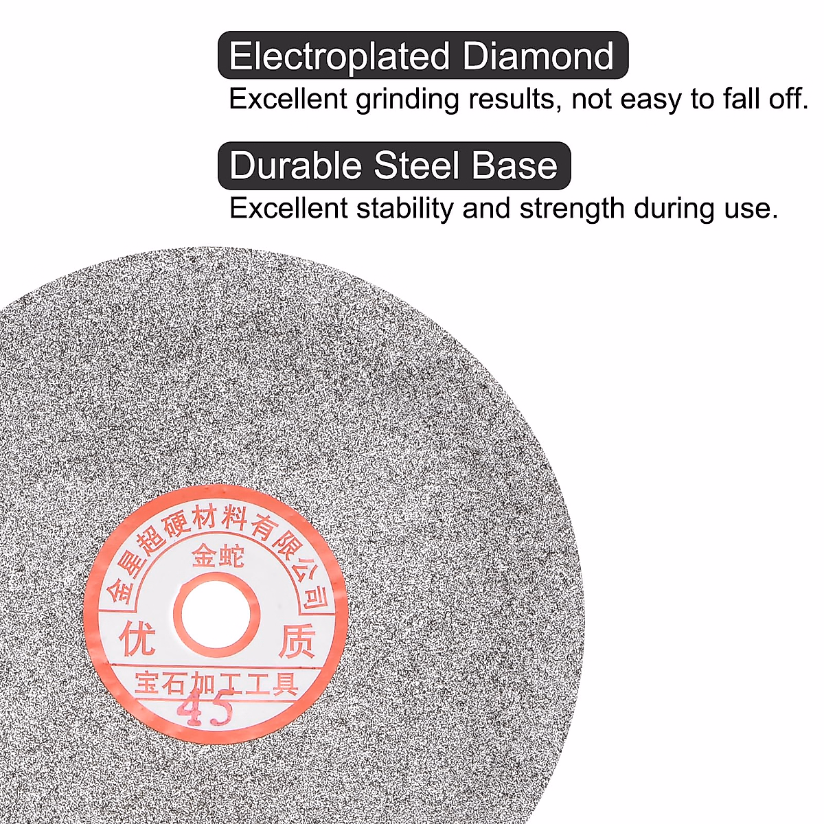 uxcell Diamond Sanding Grinding Disc, 6-Inch (150mm) Grit 45 5/8" Arbor Hole, Flat Lap Disk Polishing Discs Abrasive Wheel for Gemstone Tile Porcelain Glass Stone Metal