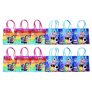 DISNEY Pixar Inside Out Premium Quality Party Favor Reusable Goodie Small Gift Bags 12 (12 Bags)