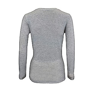 M&M SCRUBS Women's Under Scrub Tee Soft and Breathable Crew Neck Long Sleeve T-Shirt(Heather Charcoal, Small)