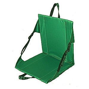 Crazy Creek Original LongBack Chair, Portable Chair for Camping and Stadiums, High Density Foam Cushion, Comfortable and Adjustable Back Support, Lightweight and Foldable, Green
