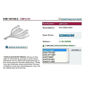 Pioneer RCA Sub Harness Cord Assembly Compatible With Avic X910 X710 X9115bt X7010,Cdp1143 Cdp1091