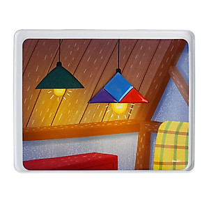 NOOLY Magnetic Game Puzzle, Educational STEM Tangram Geometric Shape Toy Geometric Shape Puzzle for Preschool (Heart) PW0432