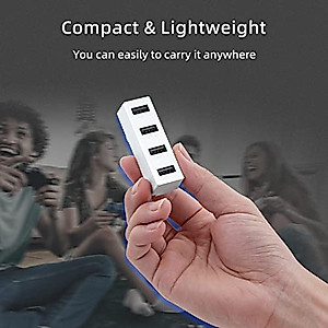Mcbazel 4 Ports USB Hub 2.0 for Xbox Series S, Portable High Speed USB Hub Splitter Expansion Adapter Accessories Compatible with Xbox Series S Console Only - White