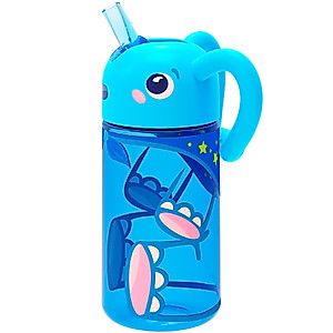 Move2Play - Kids Elephant Water Bottle with Straw - BPA Free - 16 Ounces - Toddler Water Bottle Gift for 2 3 4 Year Old Boys And Girls