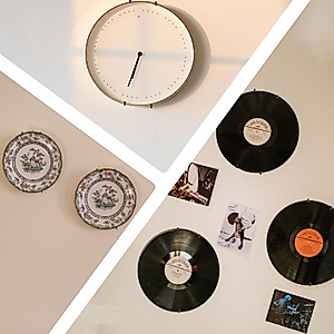 4 Pcs Plate Hangers for Walls, 6/8/10/12 inch Wall Plate Hangers, Invisible Wire Plate Holder, Compatible Decorative Plates with 4 Nails 16 Protective Tube for 6 to 12.5 Inch Decorative Antique Plates