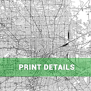 Dear Mapper Houston United States View Abstract Road Modern Map Art Minimalist Painting Black and White Canvas Line Art Print Poster Art Line Paintings Home Decor (Set of 3 Unframed) (12x16inch)