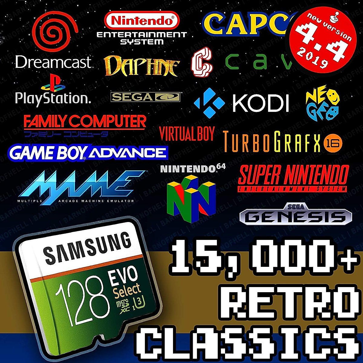 RetroPie 128GB SD Card for Raspberry Pi - Games Collection with Video Previews & 3D Boxart