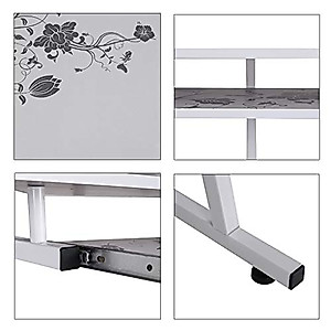 Standing Desk Stand Up Desk with Mutil-Layer Large and Comfortable Table top Desktop Computer Desk Laptop Study Table Office Desk with Pullout Keyboard Tray (White)