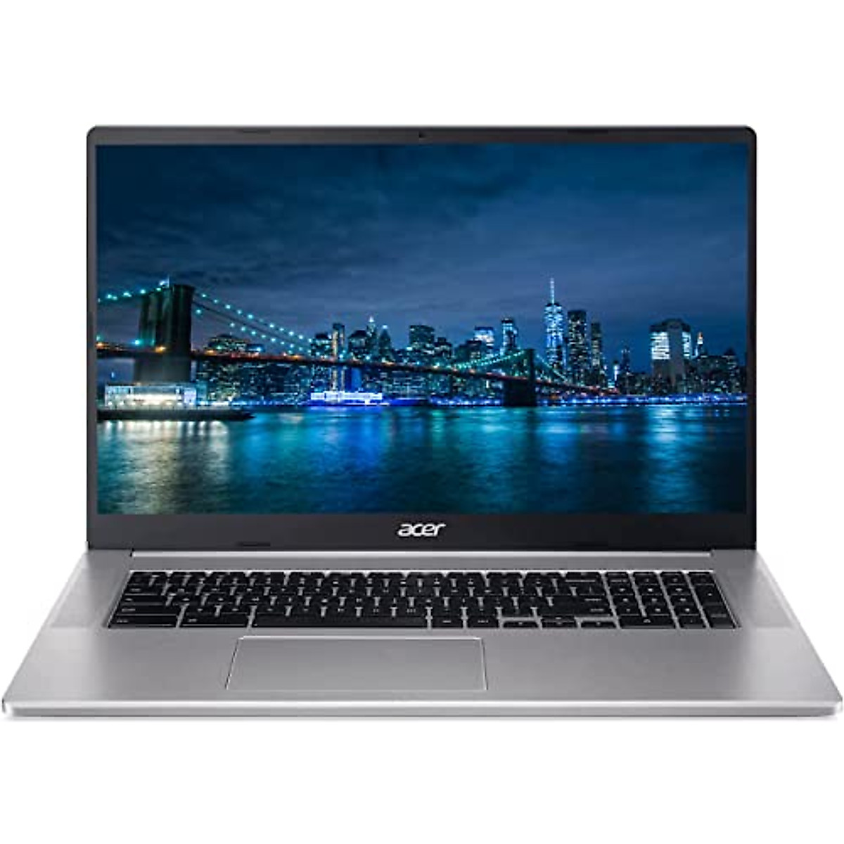 Acer 2023 17" FHD Laptop, Intel Celeron N Processor Up to 2.78GHz, 4GB Ram, 128GB Storage(64GB SSD+64GB MicroSD), Intel 4K Graphics, Ultra-Fast WiFi, Chrome OS, Dale Silver(Renewed)
