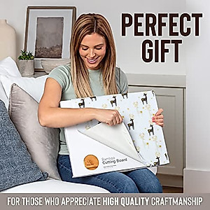 Bamboo Cutting Board - Chopping Board, Wood Cutting Board with Juice Groove, Charcuterie Board, Serving Platter Cheese Board, Bread Board, Turkey Meat Cutting Board, Wooden Cutting Boards for Kitchen