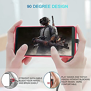 aceyoon [2 Pack MFi Certified Lightning Cable, Right Angle 1.6ft Braided USB to 90 Degree iPhone Charger L Shaped Data Sync Elbow Powerline Cord for i12/12 Pro, i11/11 Pro, XS Max, XR, XS