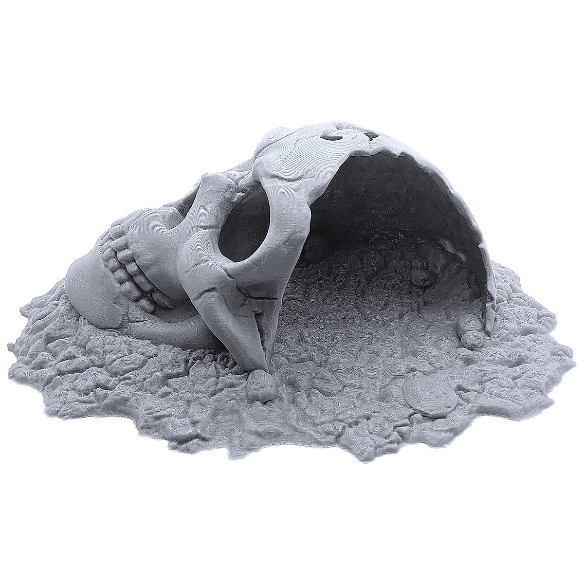 EnderToys Skull Cave, 3D Printed Tabletop RPG Scenery and Wargame Terrain for 28mm Miniatures Gray