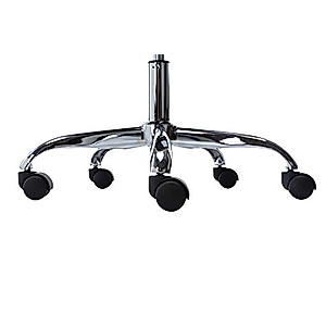 Grey Comfy Home Office Chair, Modern Cute Fluffy Armless Task Chair with Wheels, Faux Fur Upholstery